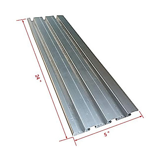 FixtureDisplays® 24" L x 5"W Double Sided Slatwall Aluminum Slatwall Panel Merchandising Slatwall Metal Board 11561-SLATWALL-NPF-SL