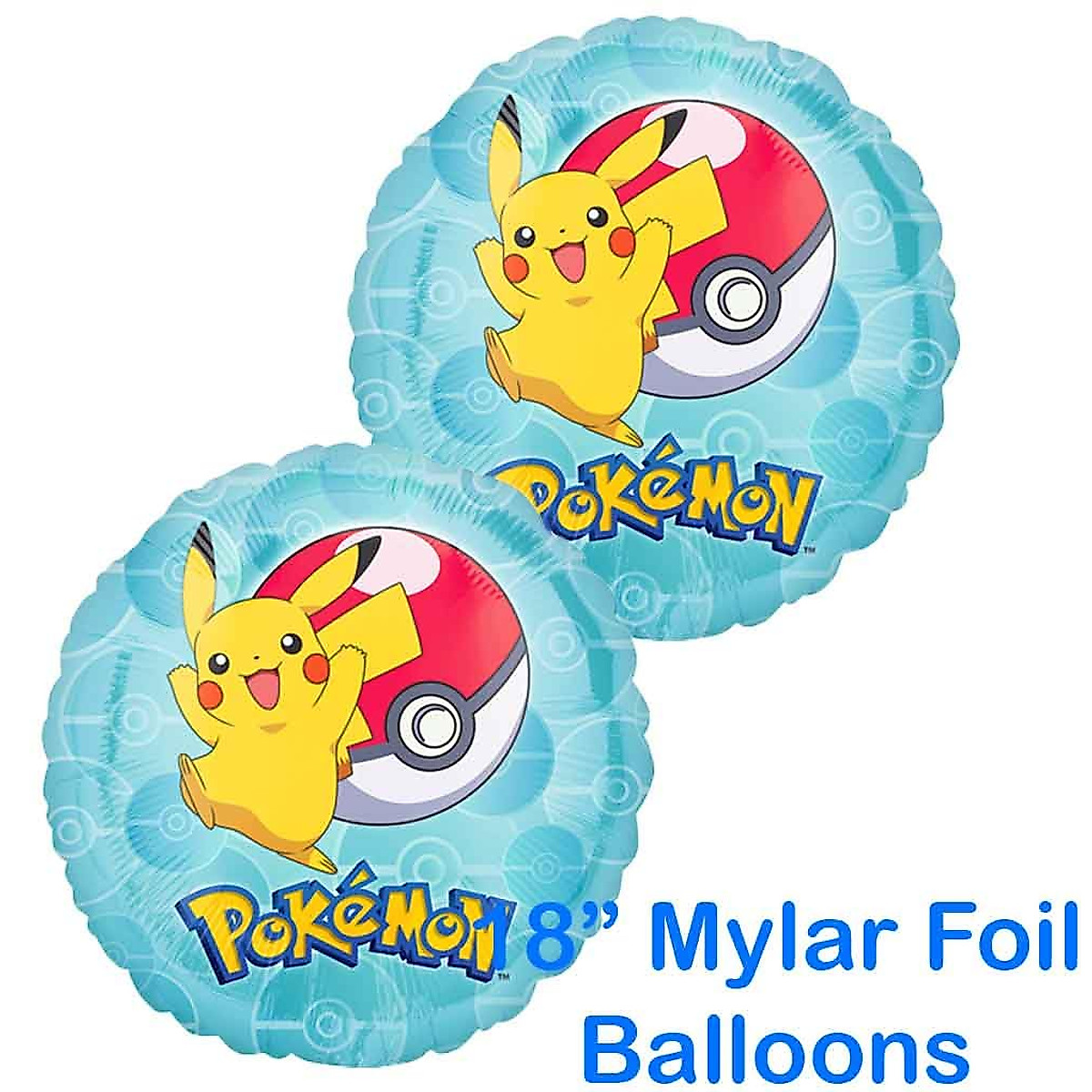 Anagram Pikachu Foil Balloon Bouquet Set | Intended for Pokemon Pokeball Theme Party Accesory Multicolor 7th Birthday, AN-29460,AN-36332