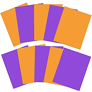 Sakolla Halloween Gel Filter 10 Pcs Halloween Orange Purple Color Correction Gel Light Filter, Transparent Color Overlays Film Plastic Sheets for Lighting, Led Light Outdoor Landscape 8.5 x 11 Inch