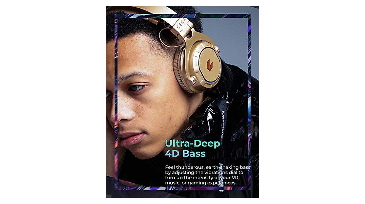 CEEK VR 360 Wireless Headphones - Immersive 360° Audio in Gold