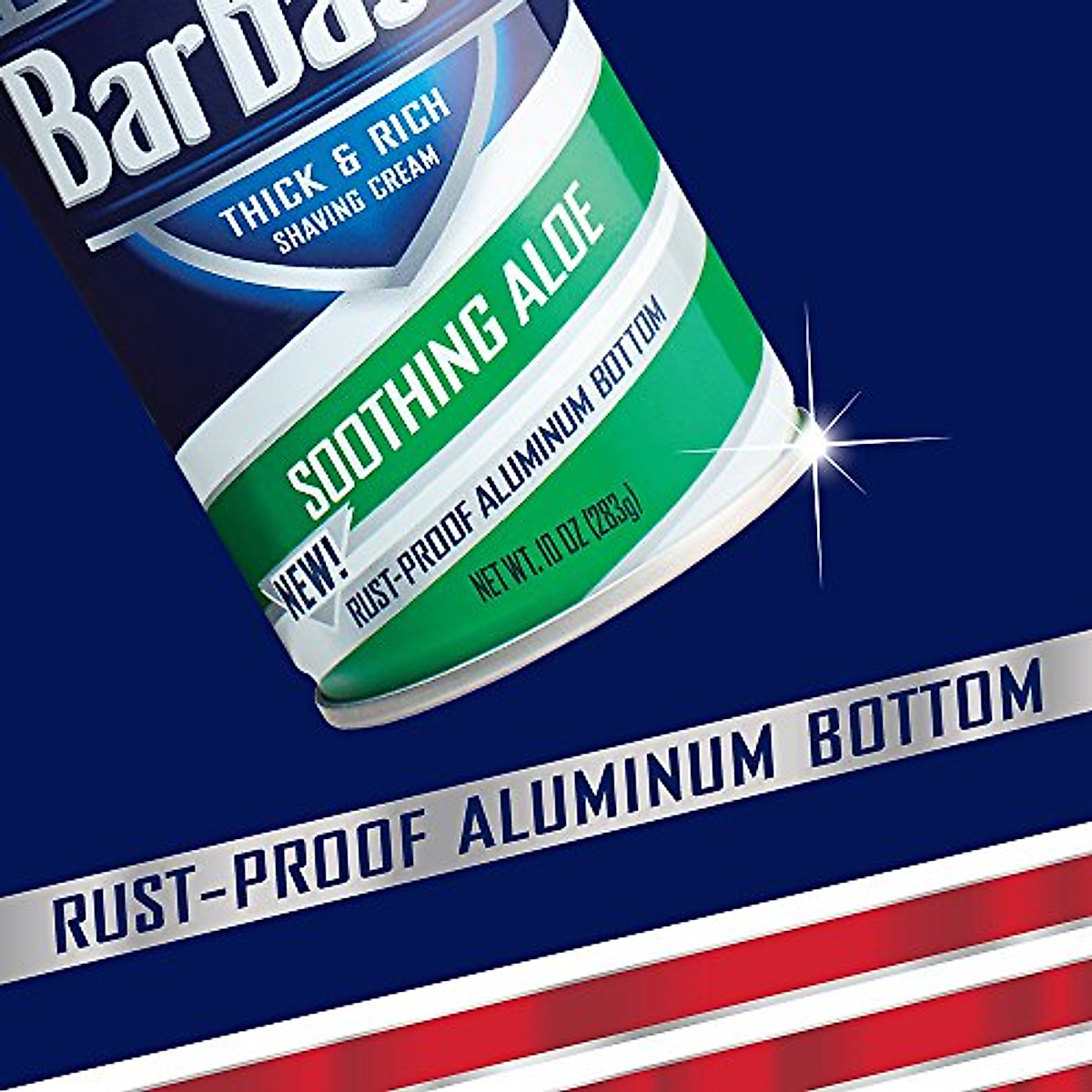 Barbasol Soothing Aloe Thick and Rich Shaving Cream for Men, 10 oz (Pack of 6)