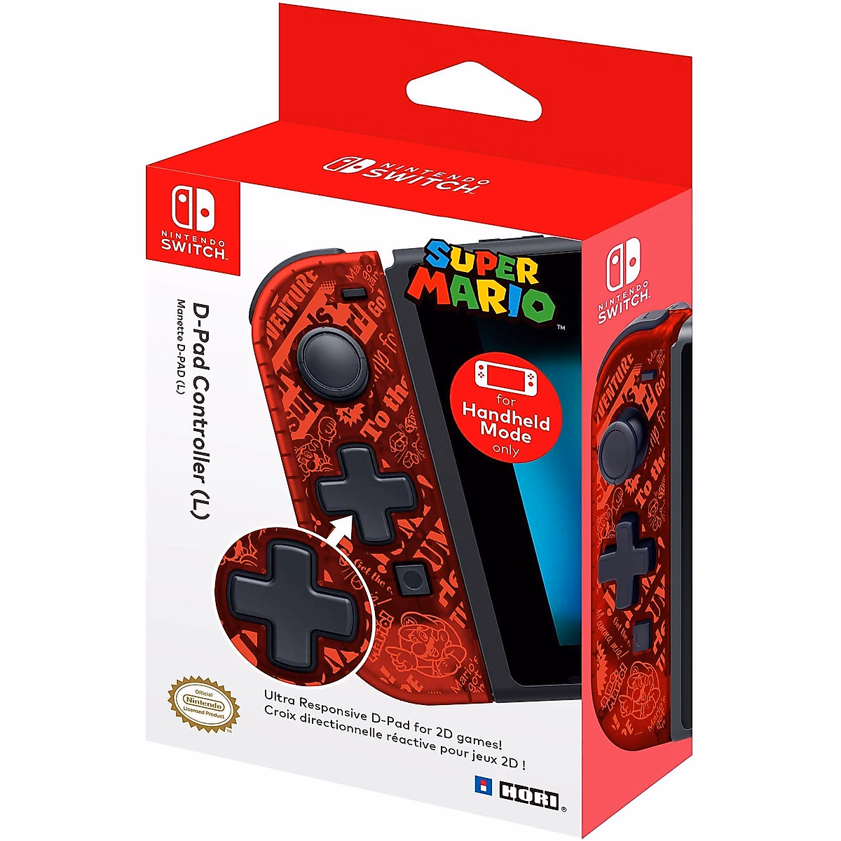 HORI D-Pad Controller (L) (Mario) Officially Licensed - Nintendo Switch