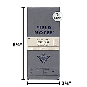 Field Notes - Front Page 2-Pack of Reporter's Notebooks - 3.75" x 8"