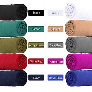 Kachanaa 4 Pieces Stretch Head Scarfs Headbands for Muslim Soft Breathable Head Wraps Turbans Long Hair Hijab Scarves for Women