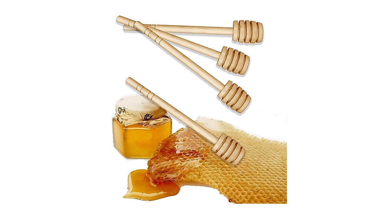 20 Pack Mini Wooden Honey Dipper Sticks - Perfect for Gifts