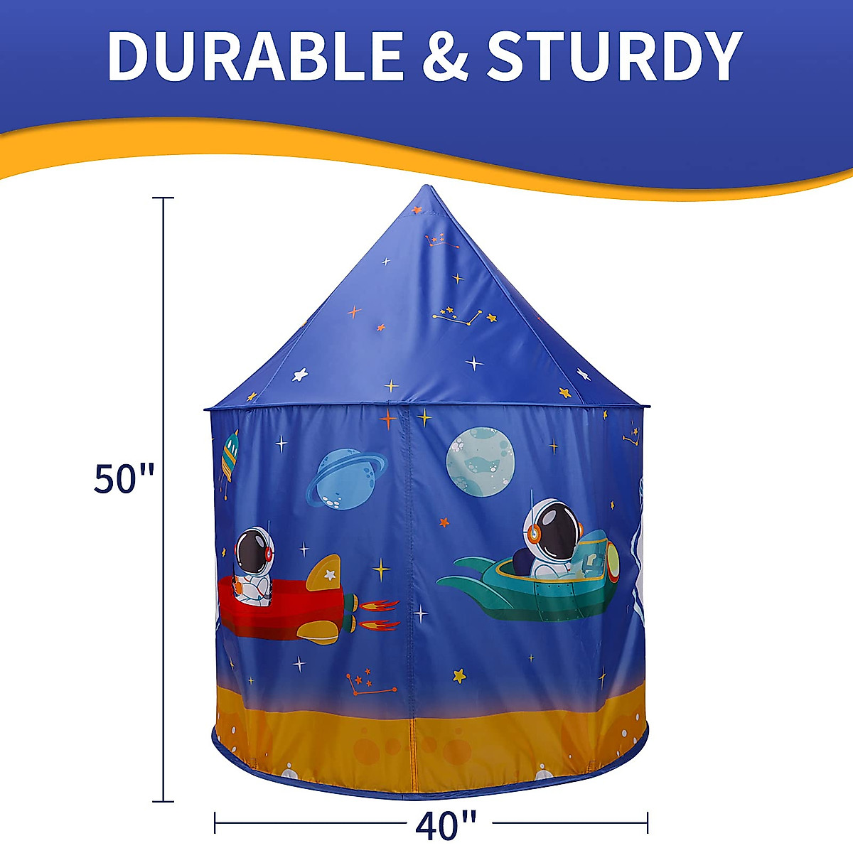 Spaceship Rocket Indoor Kids Play Tent for Boys and Girls (Rocket Ship)