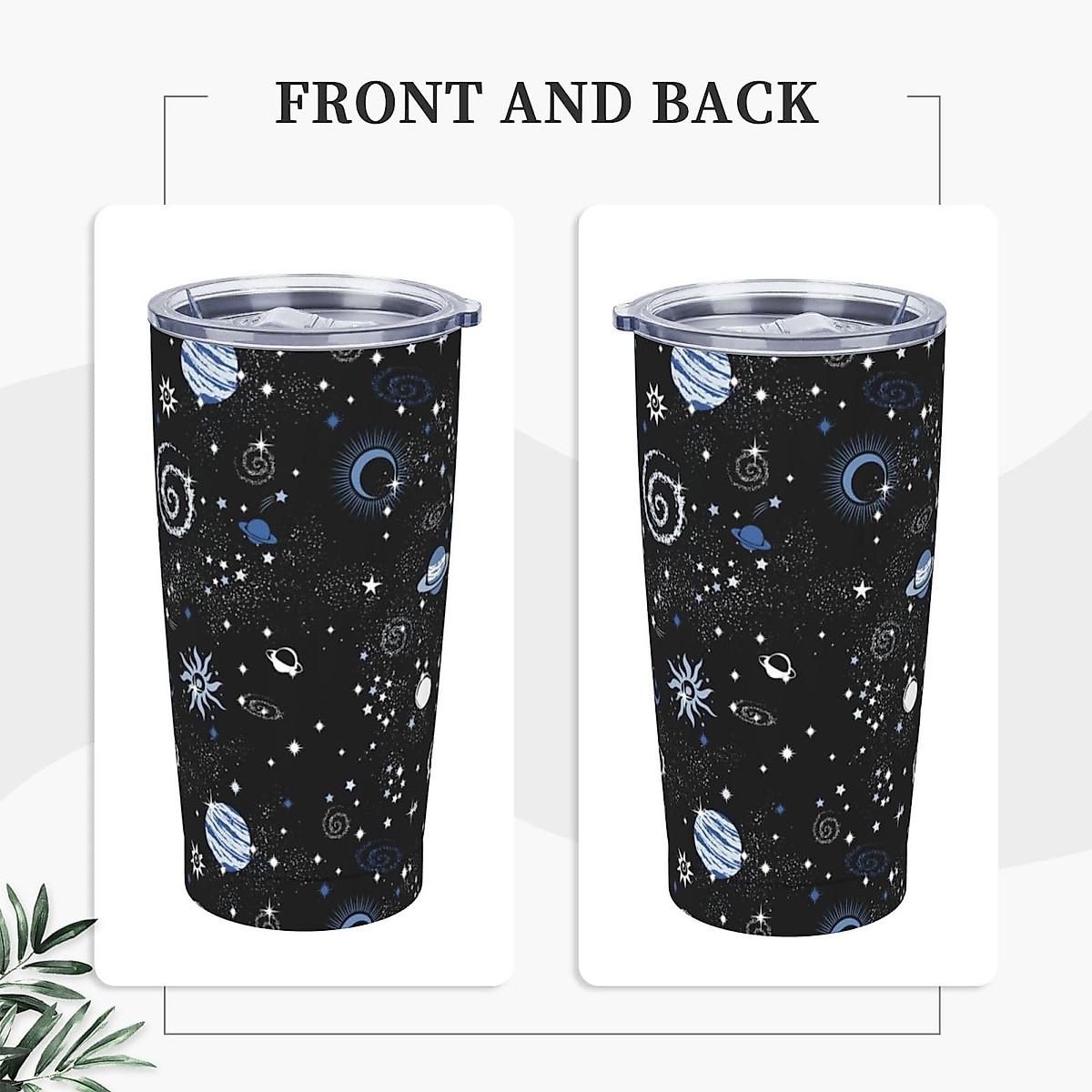 JASROTAO Space Galaxy Tumbler,Galaxy 20oz Stainless Steel Insulated Travel Tumbler,Travel Coffee Mug with Lid and Straw Water Bottle Drink Tumbler Cups Gifts for Women Men