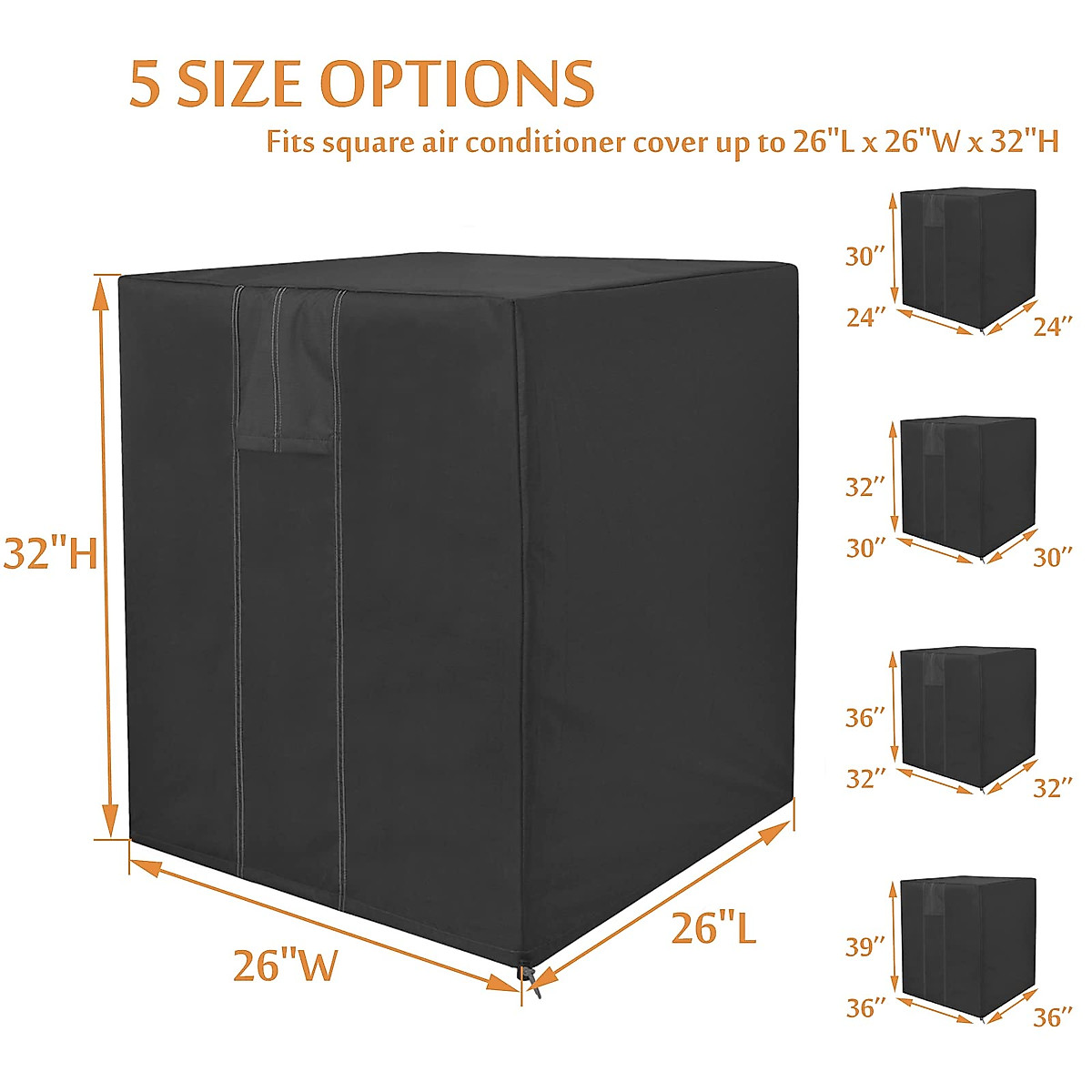 Foozet Central Air Conditioner Covers for Outside Units 26x26x32