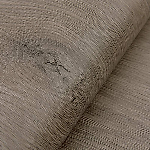 Self Adhesive Gray Oak Wood Contact Paper Shelf Liner for Bathroom Kitchen Cabinets Countertop Table Desk Door Decal 24x117 Inches