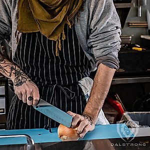 Dalstrong Nakiri Asian Vegetable Knife - 7" - Gladiator Series - Forged German High Carbon Steel - Black G10 Handle Kitchen Knife - Sheath Included - NSF Certified