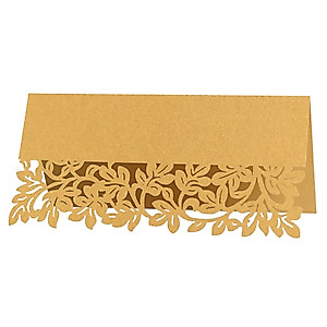50 Pack Place Cards Table Seating Name Cards For Table Setting Wedding Name Place Cards Folded Tent Cards for Banquets Dinner Parties, Gold