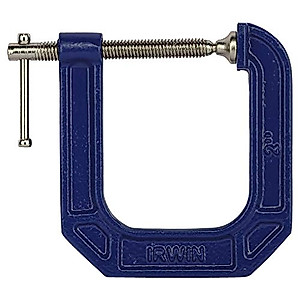 IRWIN Tools QUICK-GRIP 100 Series Deep Throat C-Clamp, 2-inch by 3 1/2-inch Throat (225123)