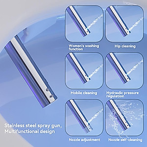 VISRACK Smart Toilets With Heated Bidet Seat, Portable Toilet With Bidet Built, Bidet Toilet With Dryer And Warm Water