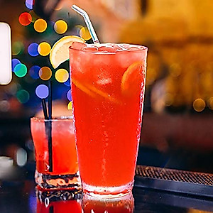 Kurala Unbreakable Plastic Tumbler Cups, Set of 6, Large Water Tumbler Set, 25 oz Highball Drinking Glasses (Clear)