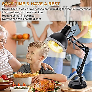 YMJOINMX Food Heat Lamp Temp. Adjustable with 250w Bulb for Food Home Kitchen Food Heating Lamp Warmer