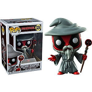 Funko Pop Marvel: Wizard Deadpool Collectible Figure, Multicolor