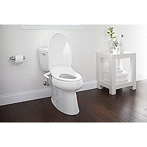KOHLER K-5724-0 Puretide Bidet Toliet Seat, Elongated Manual Non Electric Bidet with Adjusting Spray Pressure and Position, White Quiet-Close Lid