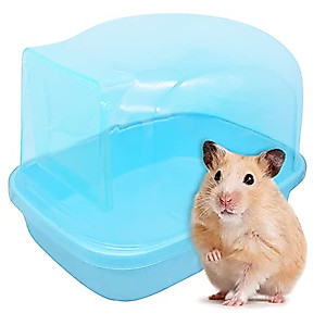 Hamiledyi Dwarf Chinchilla Sand Bath House,Syrian Hamster Sauna Room Plastic Small Animals Dust Bathroom Toilet for Hamster Gerbil Hedgehog Squirrel Totoro