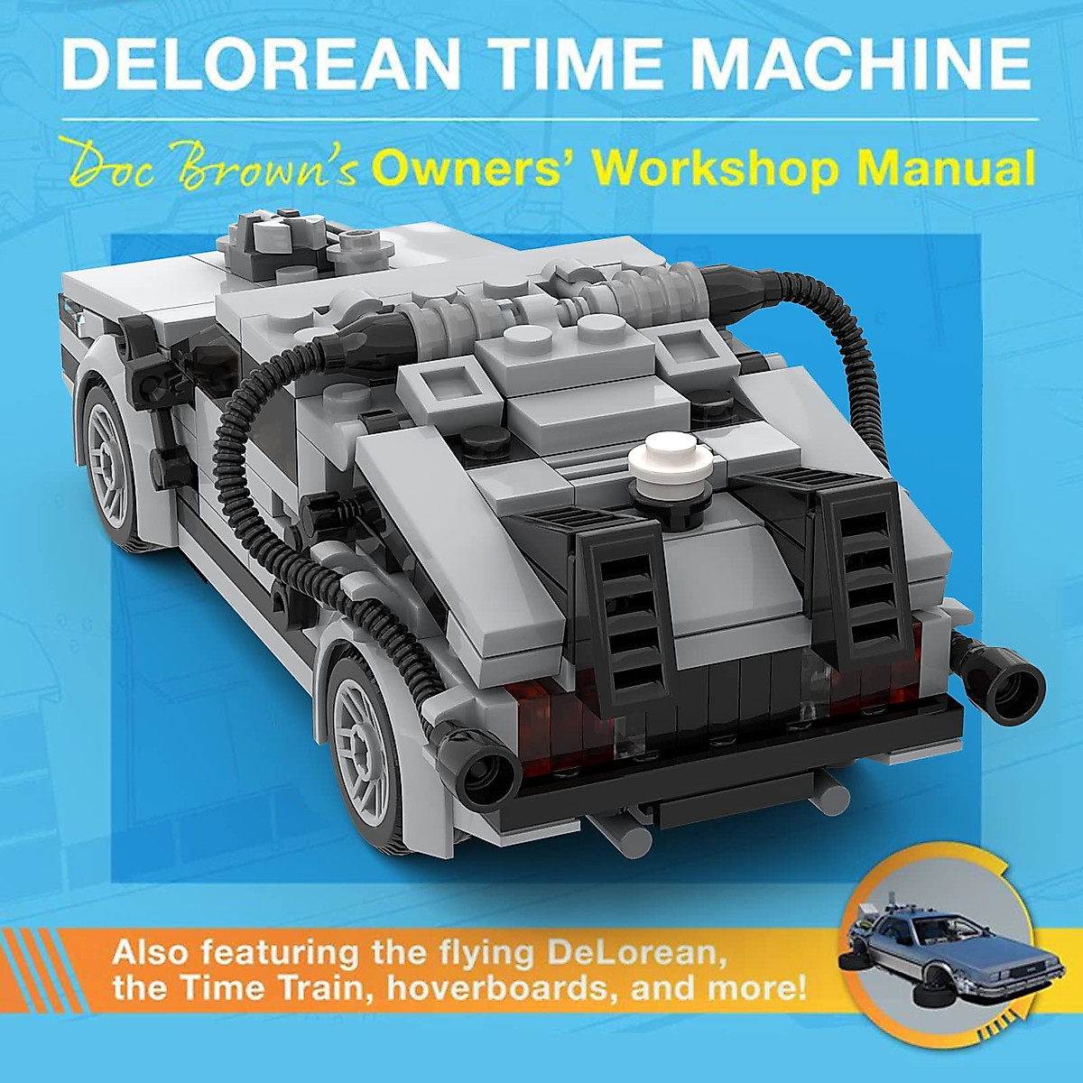 Back to Future Delorean Building Kit, BTTF Time Machine Car Building Set, Classic '80s Movie Collectibles, Great Gifts and Toys for Fans (211 Pieces)
