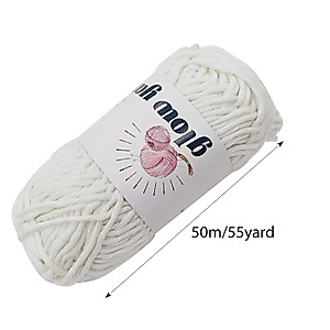 OSKOE Luminous Yarn, Soft Chunky Yarn, Glow in Dark Yarn Knitting Wool, Soft Chunky Yarn for Yarn Projects Making Plush Balls Handmade Bags Sweaters Shoes Hats Sweaters Blankets Scarves