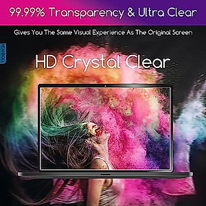 17" Tempered Glass Laptop Screen Protector for 17-inch 16:10 Aspect Ratio Screen HP/Dell/Lenovo/Asus/Acer/Samsung/Sony/MSI/LG/Razer Blade 17 inch Laptop.9H Hardness, Anti Fingerprint, Bubble Free