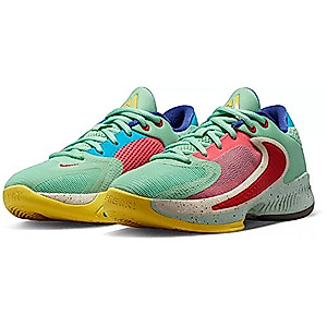 Nike Kid's Freak 4 (GS) Basketball Shoe (Enamel Green/Pearl White/Laser, us_Footwear_Size_System, Big_Kid, Men, Numeric, Medium, Numeric_6_Point_5)