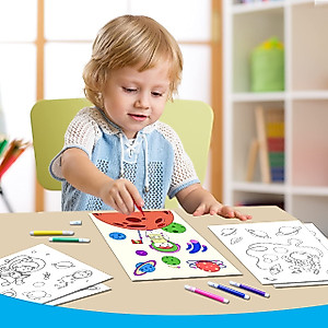 pigipigi QXNEW Rainbow Scratch Paper Art - Magic Craft Kit Gift for Kids Ages 3 4 5 6 7 8 9 10 11 12 Color Doodle Drawing Card Supply Set for Teen Preschool Children Birthday Christmas Activity Game