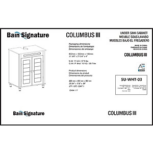 A&E Bath and Shower Glendale Bathroom Cabinet, White