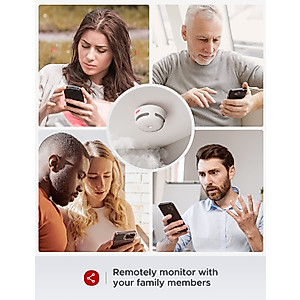 X-Sense Smart Smoke Detectors with SBS50 Base Station, Wi-Fi Smoke Alarm Compatible with X-Sense Home Security App, Wireless Interconnected Mini Fire Alarm, Model FS51