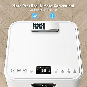 ZAFRO 8,000 BTU Portable Air Conditioners Cools up to 350 Sq.ft, Portable AC Unit Built-in Cool, Dehumidifier, Fan Modes, Room Air Conditioner with Remote/Installation Kits, White
