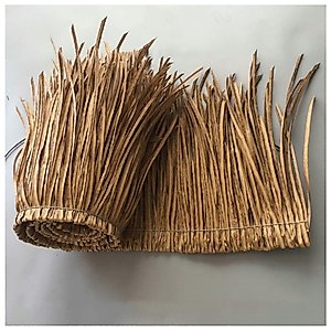NAKAN Fireproof Simulation Mexican Palm Thatch Runner Roll Duck Blind Grass Palapa Thatch Roofing for Tiki Hut Bar Gazebo Party Decoration Umbrella Cover(Size:0.5x4m/1.6x13ft,Color:Yellow)