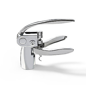 Vinturi Traditional Lever Wine Opener Includes Foil Cutter, 1, Silver