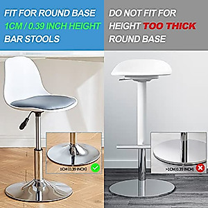 4 Pack Bar Stool Floor Protectors, Barstool Base Ring Silicone Cover Pad Fit for 16"-18" Round Base, Chair Leg Floor Protectors for Hardwood Floors & All Hard Surfaces, Non-Slip, Anti-Scratch, Grey