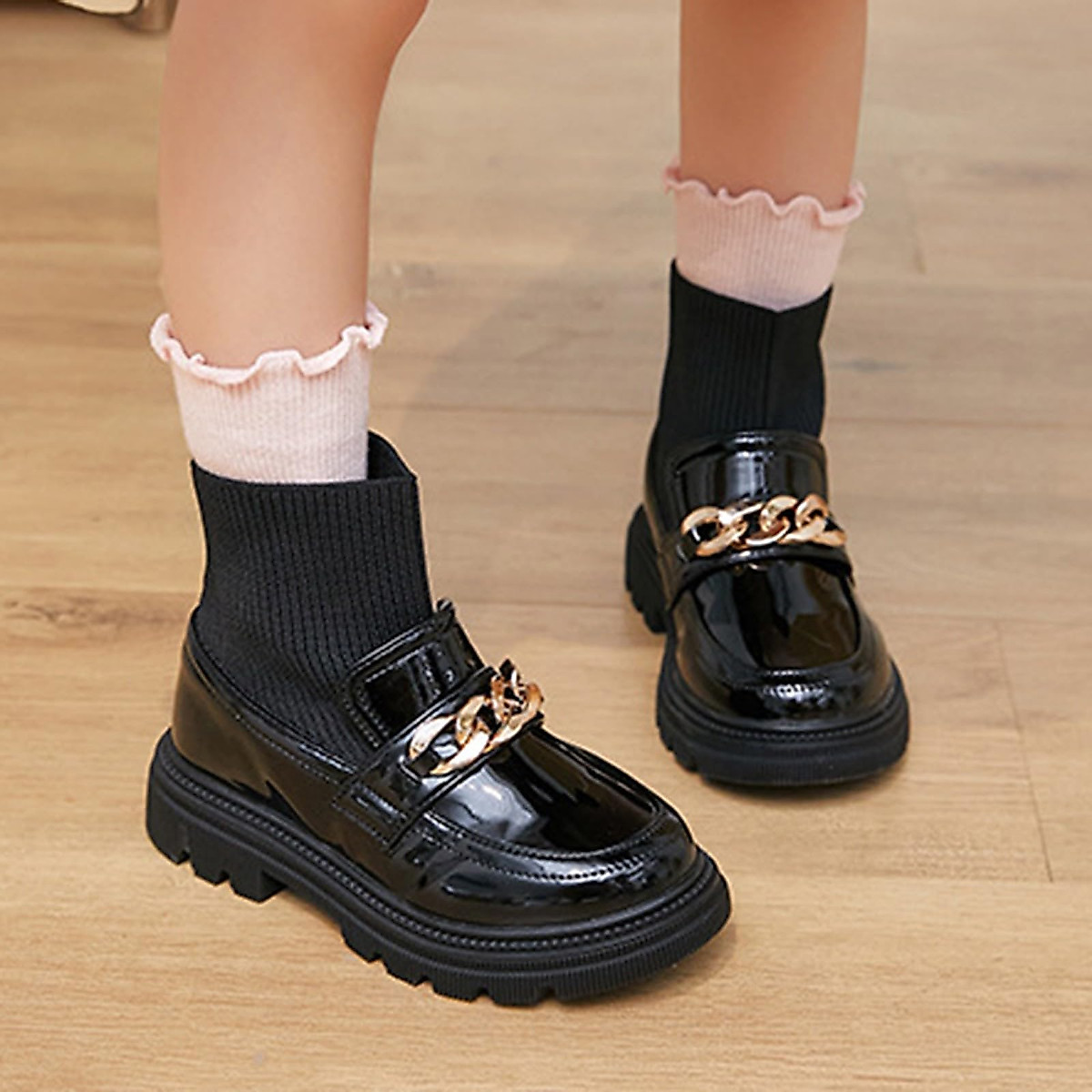 JEUROT Little Girls Outdoor Combat Toddler Boots Flats Mid Calf Slouchy Boot Shoes Fall Boots for Women 2023
