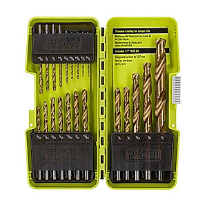 Ryobi 21 Pcs Titanium Coated Drill Bit Set