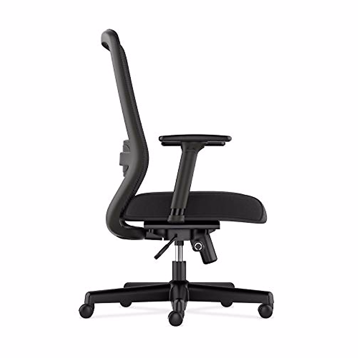 HON Exposure Mesh Task Computer Chair with 2-Way Adjustable Arms for Office Desk, Black (HVL721), Back