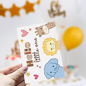 CRTURUNIQ Baby Shower Card for Girl or Boy, Welcome New Baby Cards Congratulations for New Parents, Hello Little one, Gender Reveal