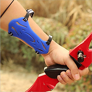 Minelife 4 Pack Archery Arm Guard Forearm Protector, Adjustable Bow Armguard Arm Protector Rubber for Kids & Youth Shooting Hunting Practice