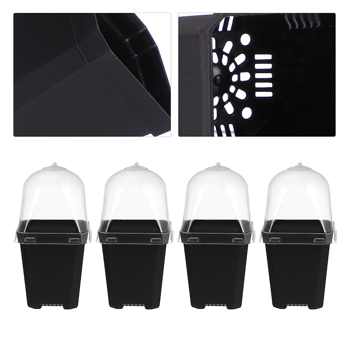 GANAZONO Plant Propagation Plant Propagation 12 Sets of Plastic Nursery Pots with Humidity Dome Flower Plant Container Starting Pot Cup for Flower Clear Pot Outdoor