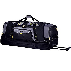 TPRC Sierra Madre II Upright Rolling Duffel Bag, Black/Gray, 36-Inch