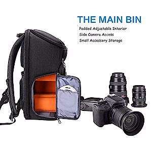 MOSISO Camera Backpack,DSLR/SLR/Mirrorless Photography Waterproof 17.3 inch Camera Bag Case with Front Hardshell&Laptop Compartment&Tripod Holder&Rain Cover Compatible with Canon/Nikon/Sony,Space Gray