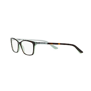 Ralph by Ralph Lauren Women's RA7044 Cat Eye Prescription Eyewear Frames, Shiny Havana On Aquamarine/Demo Lens, 52 mm
