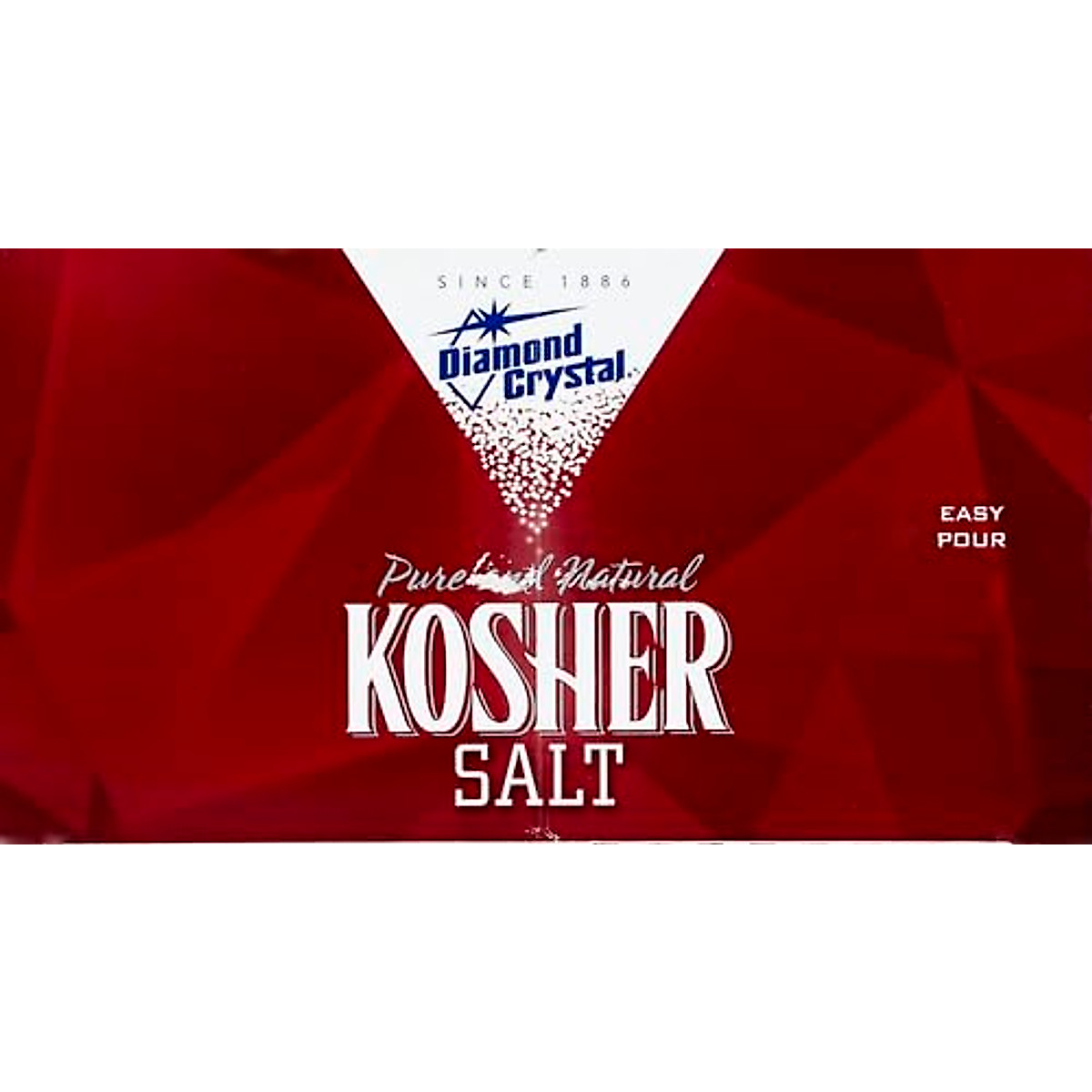 Diamond Crystal Kosher Salt – Full Flavor, No Additives and Less Sodium - Pure and Natural Since 1886 (Restuarant Pack) - 3 Pound Box