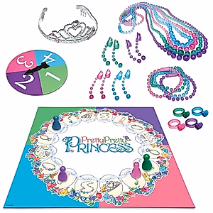 Pretty, Pretty, Princess with 1990's Artwork by Winning Moves Games USA, a Delightful Jewelry Dress-Up Game for 2-4 Players, Ages 5 and Up (1222)