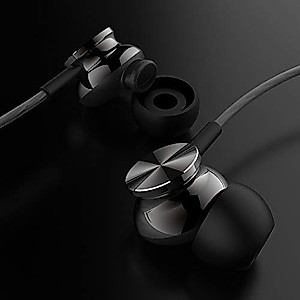 JOVERS Drive Wired in-Ear Earbud Headphones - Noise Cancelling Premium Stereo Headphone Earbuds w/Mic, Ergonomic fit & Women,Gold