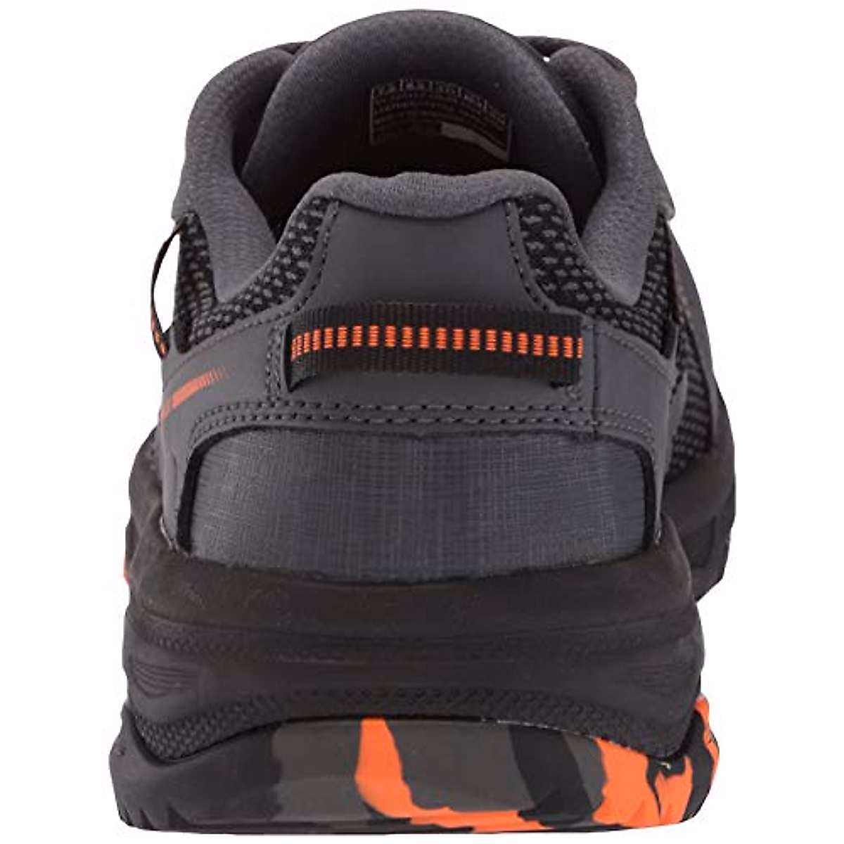 Skechers Men's GOrun Altitude-Trail Running Walking Hiking Shoe with Air Cooled Foam Sneaker, Charcoal/Orange/Black, 10.5