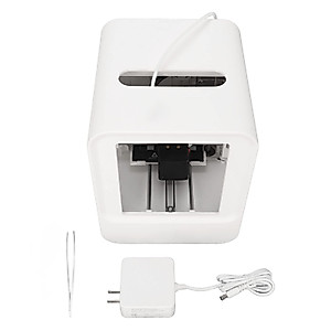 3D Printer, White High, Portable Intelligent APP Control, Small 3D Printer for Beginners (US Plug)