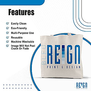 Bleu Reign Reusable Tote Bag Personalized Custom Name Massachusetts State License Plate Linen Travel