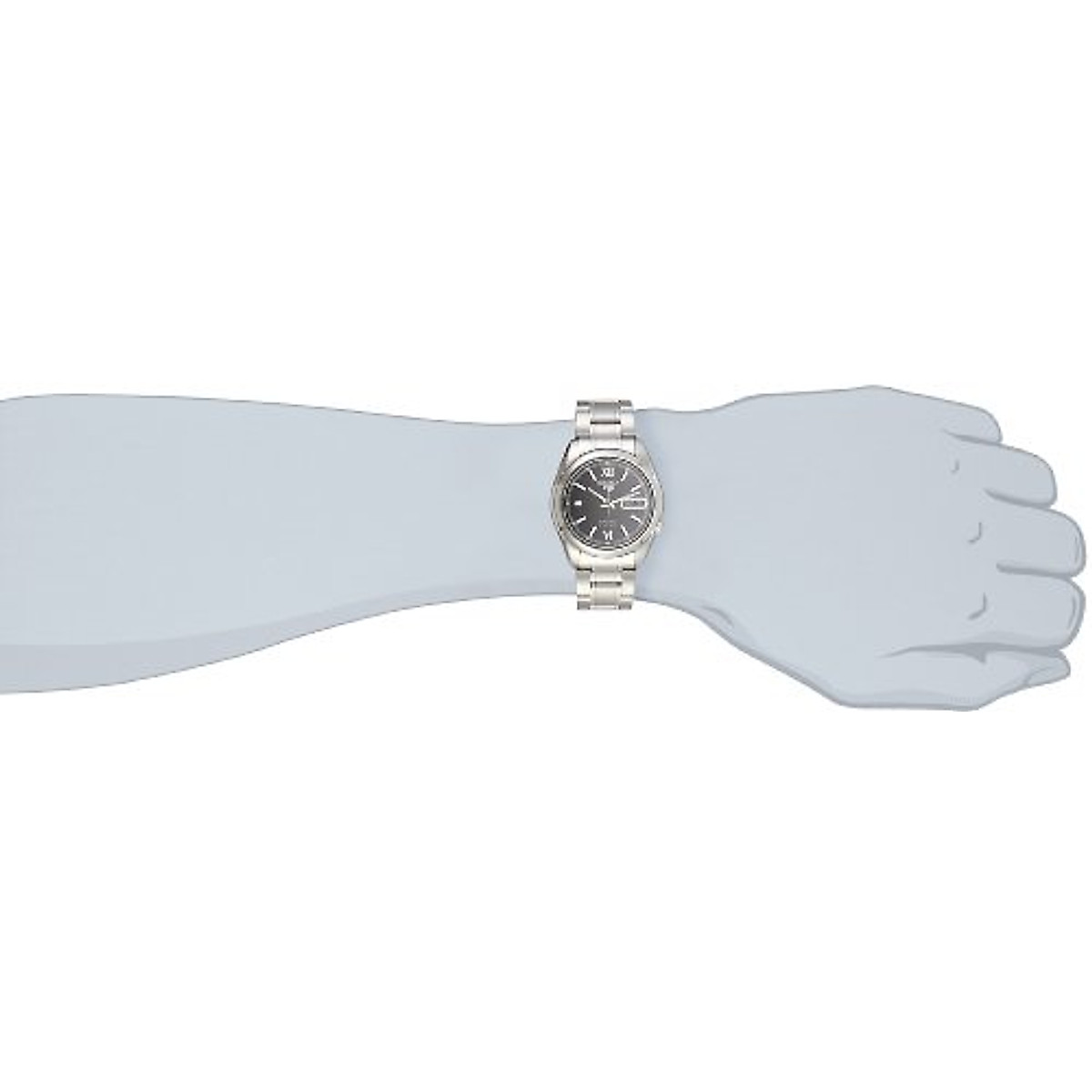 Seiko SNKL55 Mens Stainless Steel Case and Bracelet Automatic Black Tone Dial Watch