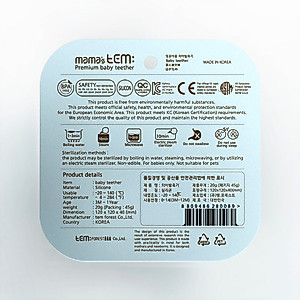 Mama’s tem Wearable Baby Teething Toys with Teether Handle, Eco-friendly Non-toxic BPA Free Pure Silicone, Easy to clean Infant Toys, Newborn Baby Gift (Pink)